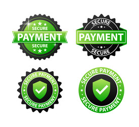 Secure payment label maximum security and Vector Image