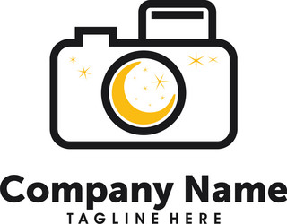 Simple camera logo template photography logo Vector Image