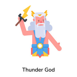 Thunder god Royalty Free Vector Image - VectorStock