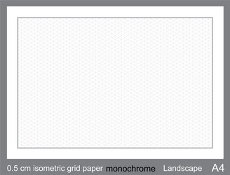 1 cm a3 isometric grid paper isometric grid Vector Image