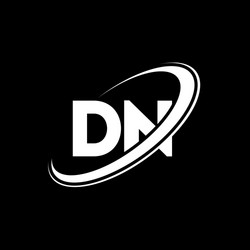 Dn d n letter logo design initial letter Vector Image