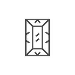 Gem line icon Royalty Free Vector Image - VectorStock