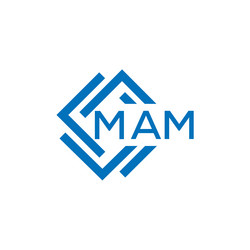 Mam abstract initial logo design on white Vector Image