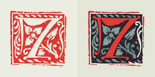 7 logo number seven medieval grunge gothic Vector Image