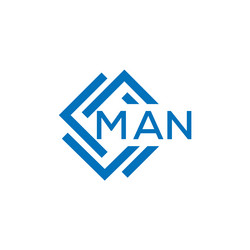 Man abstract initial logo design on white Vector Image