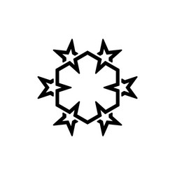 Six pointed star icon Royalty Free Vector Image