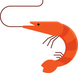 Cartoon pink shrimp ocean Royalty Free Vector Image