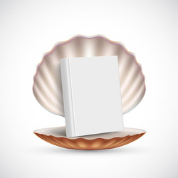 Blank book with white cover template Royalty Free Vector