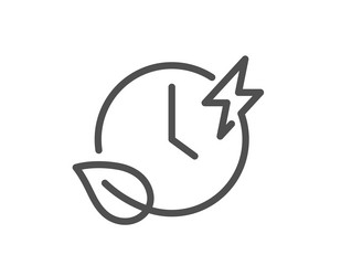 Charging time line icon charge accumulator sign Vector Image