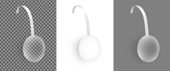 White wobbler with plastic strip Royalty Free Vector Image