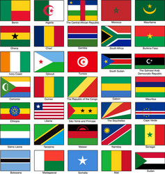 Flags of asia set Royalty Free Vector Image - VectorStock