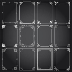 Decorative frames and borders square set 2 Vector Image