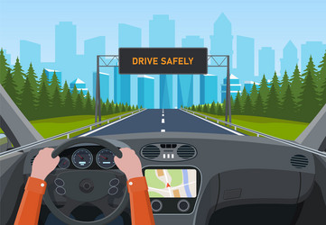Drive safely concept Royalty Free Vector Image