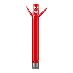 Red inflatable dancing tube man isolated on white Vector Image