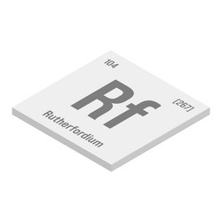 Rutherfordium rf periodic table element Royalty Free Vector