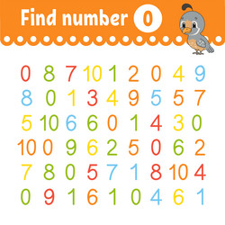 Find number education developing worksheet Vector Image
