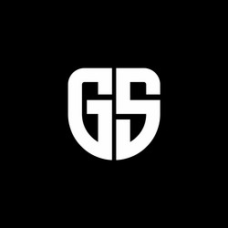 Gs logo monogram with emblem shape combination Vector Image