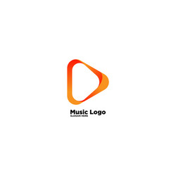 Play song logo template icon element Royalty Free Vector