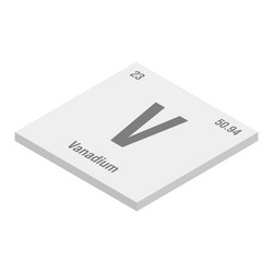 Vanadium v periodic table element Royalty Free Vector Image