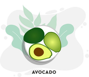 Avocado cartoon characters working out in fridge Vector Image