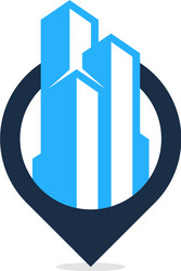 Point town logo icon design Royalty Free Vector Image