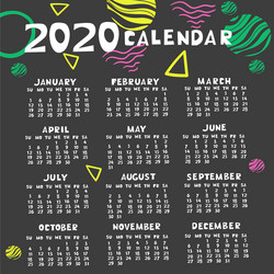 Emo calendar 2011 Royalty Free Vector Image - VectorStock