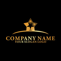 Star shape in diamonds Royalty Free Vector Image