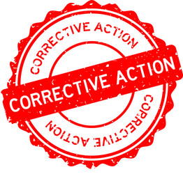 Grunge black corrective action word hexagon Vector Image