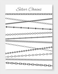 Horizontal chains collection Royalty Free Vector Image