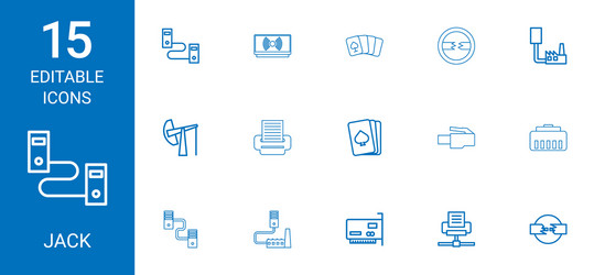 12 jack icons Royalty Free Vector Image - VectorStock