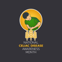 Celiac disease awareness month poster Royalty Free Vector