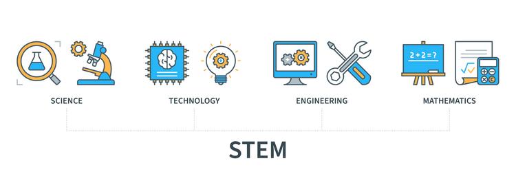 Stem - science technology engineering mathematics Vector Image