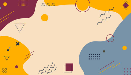 Dark background with bright memphis-style elements