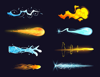 Game arrow with vfx motion and glow effect Vector Image