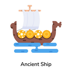 Ancient ship Royalty Free Vector Image - VectorStock
