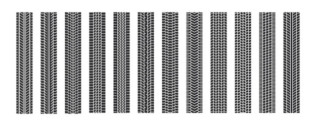 Auto tire tread seamless elements car tire Vector Image