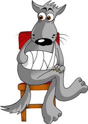 Funny cartoon wolf Royalty Free Vector Image - VectorStock