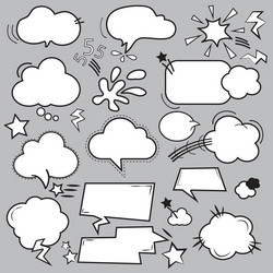 Cartoon speech bubbles Royalty Free Vector Image