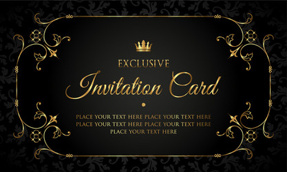 Exclusive invitation card Royalty Free Vector Image