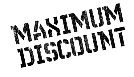 Maximum discount rubber stamp Royalty Free Vector Image