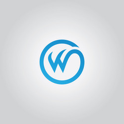 Isometric w letter logo neon lights emblem Vector Image