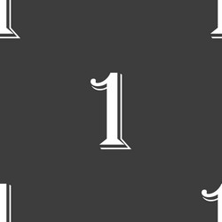 First place award sign winner symbol step one Vector Image