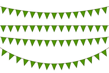 Ireland triangle flag garland Royalty Free Vector Image