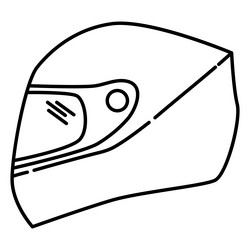 Motorcycle helmet side view Royalty Free Vector Image
