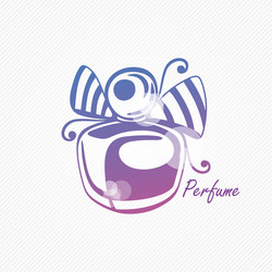 Perfume bottle with floral scent Royalty Free Vector Image