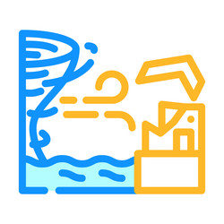 Typhoon weather isometric icon Royalty Free Vector Image