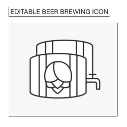Draught beer line icon Royalty Free Vector Image