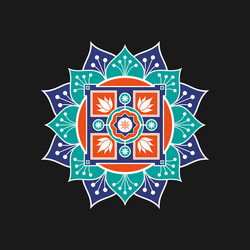 Arabic circle frame traditional islamic design Vector Image