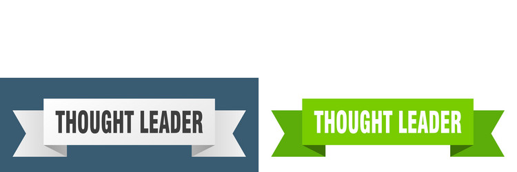 Thought leader ribbon paper band Royalty Free Vector Image