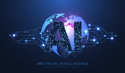 Artificial intelligence and machine learning Vector Image
